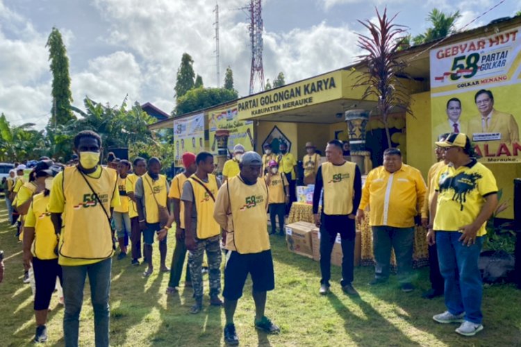 HUT ke-58, DPD Partai Golkar Merauke Gelar Senam dan Jalan Sehat ...