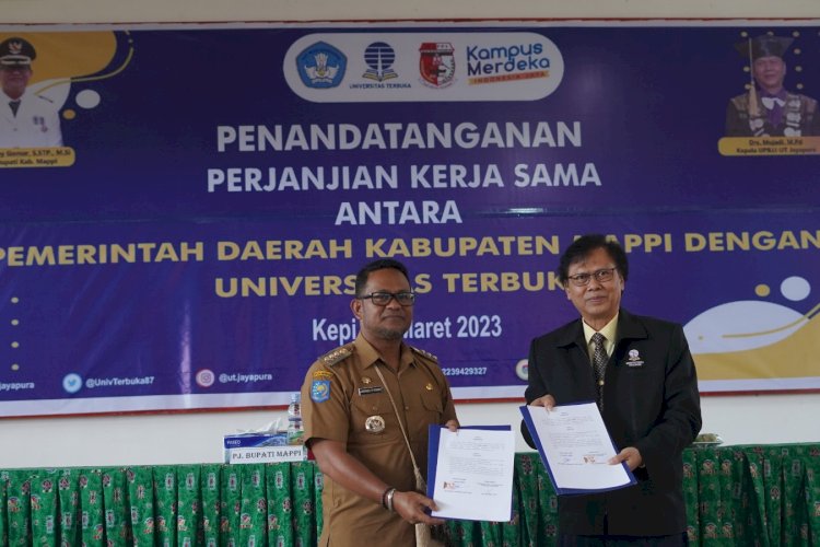 Pj Bupati Mappi Teken PKS Dengan Universitas Terbuka - RMOLPAPUA.ID
