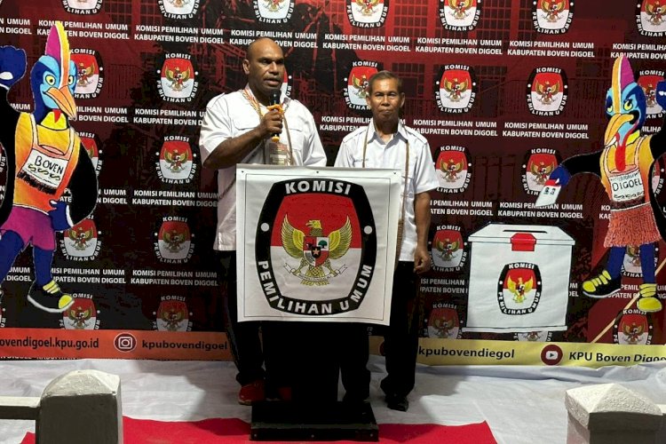 Petromas Menjadi Pendaftar Pertama di KPUD Boven Digoel - RMOLPAPUA.ID