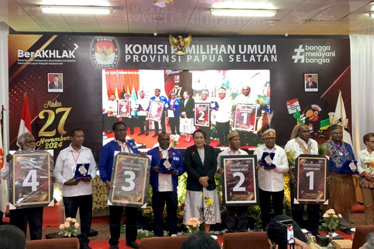 KPU Tetapkan Nomor Urut Pasangan Calon Gubernur dan Wakil Gubernur Papua Selatan - RMOLPAPUA.ID