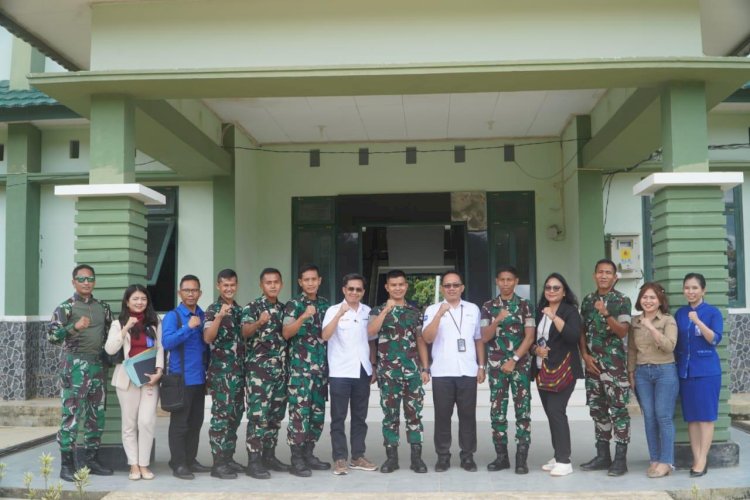 Yonif TP 803/KYK di Boven Digoel, Sambut Hangat Kunjungan Cabang BRI Merauke - RMOLPAPUA.ID